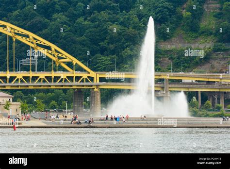 The Fountain At Point State Park Pittsburgh Pennsylvania Sits At The