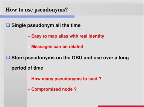 Ppt Secure Pseudonym Generation For Efficient Broadcast