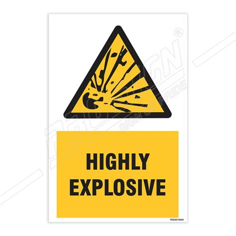 Highly Explosive Warning Sign Protector Firesafety