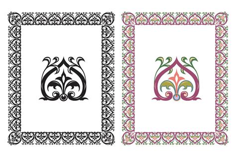 Vintage Traditional Realistic Frames Set On White Background Isolated