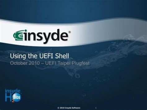 Using The UEFI Shell