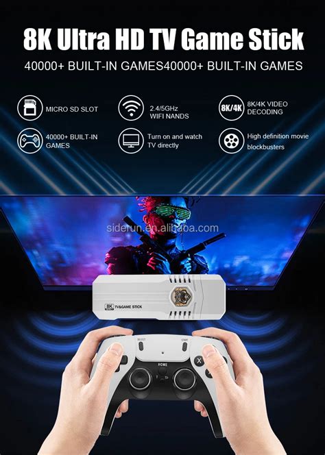 K8pro Game Stick Lite 4k Retro Video Game Console 3d 64gb Built In 38000 Games Classic Gaming