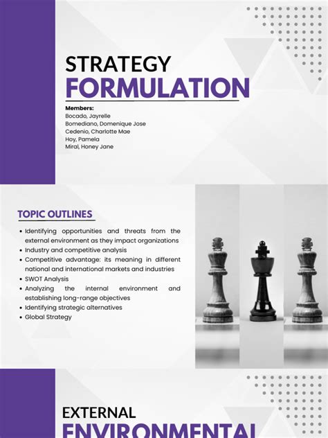 Group 3 Strategy Formulation Pdf
