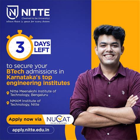 Nitte Nitteuniversity Nittestudents Engineeringadmissions Nucat