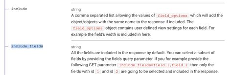 Excludeinclude Fields In Api Call Baserow
