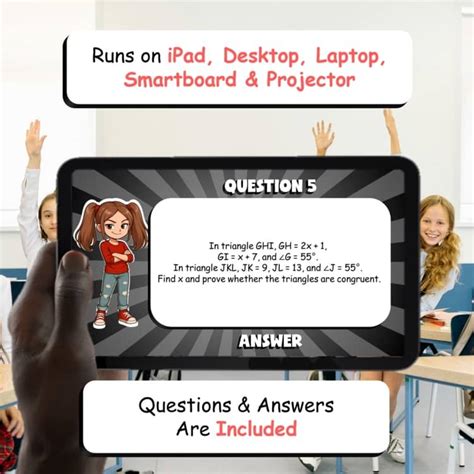 Sas Congruence Frazzled Math Game No Prep Geometry Review Activity