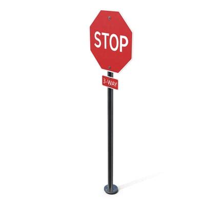 Red Octagonal Stop Street Sign 3d Incl Red And Stop Envato