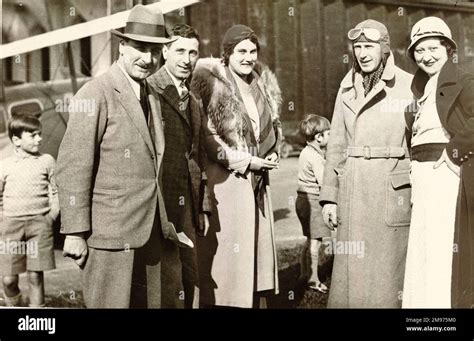 Ford Aerodrome From Left Geoffrey Cobham Sir Alan Cobham William Courtenay Lady Cobham