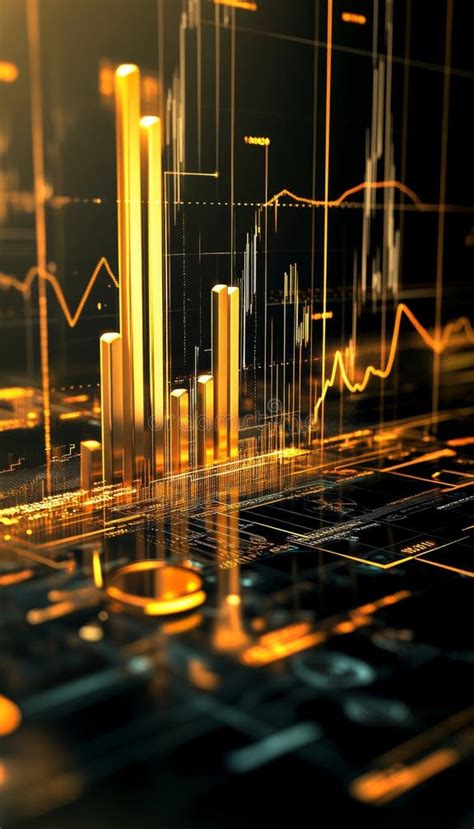 Engaging 3d Visualization Of Wealth And Finance Featuring Gold Prices
