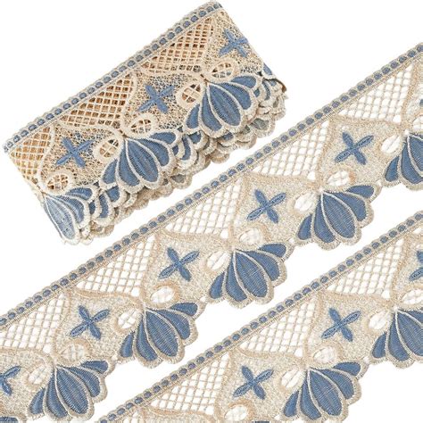 5 Yards×4 Inch Europe Lace Ribbon Crown Embroidered Lace Ribbon Venice
