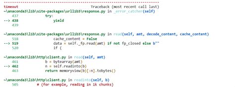 Python How To Ingore TIMEOUT Error In While Loop Stack Overflow