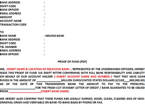 Swift Mt799 Bank Payment Undertaken Bpu Collateral Instrument