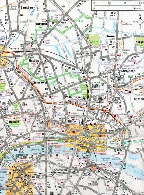 London Buses Tfl Bus Map And Guide To Central London January 2010