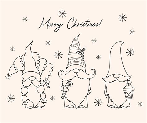 Collection Cute Scandinavian Gnomes Winter Gnome With Christmas Tree