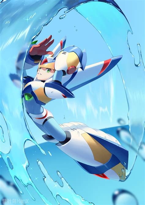X And Falcon Armor X Mega Man And 1 More Drawn By Buzzsaw6631455