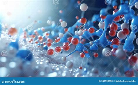 Abstract Enzyme And Protein Interaction Showing Molecular Reaction