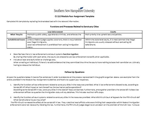 Cj 112 Module Four Assignment Template Cj 112 Module Four Assignment Template Complete This