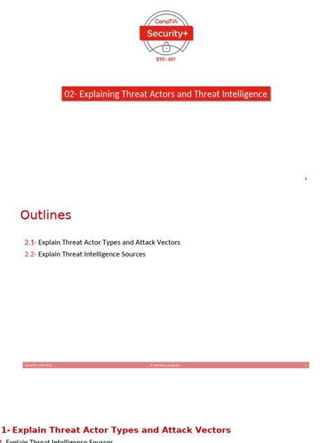02 Explaining Threat Actors And Threat Intelligence Pdf Threat Computer Security Hacker