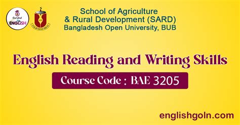 Bub Bae 3205 English Reading And Writing Skills English Gurukul Goln