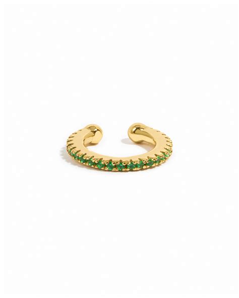Emerald Ear Cuff Sami Jewels