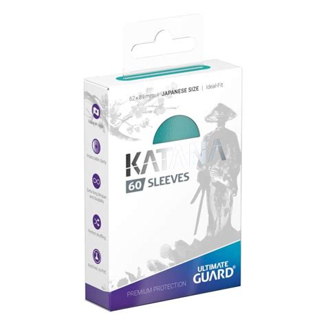 Ultimate Guard Katana Japanese Size Sleeves 60 Sleeves Turquoise