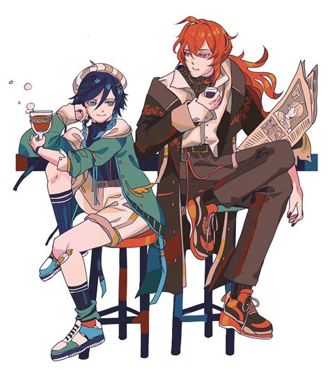 23 Genshin Impact Venti X Diluc Fanart Ellery Deforest