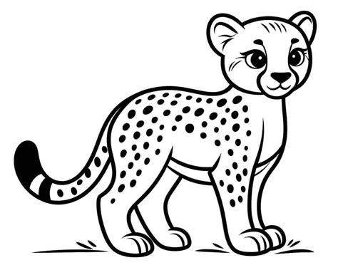 Fișe De Colorat Cu Ghepard De Desene Animate Imagini De Colorat Gratuite