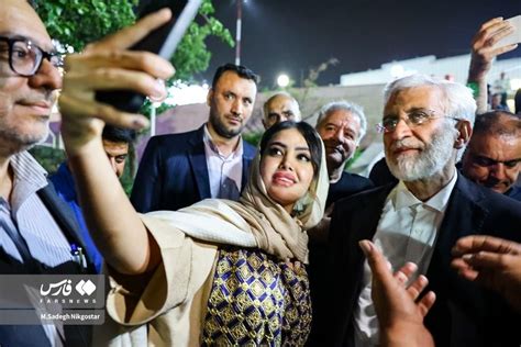 سلفی جنجالی جلیلی به همراه یک زن با پوششی متفاوت رویداد24