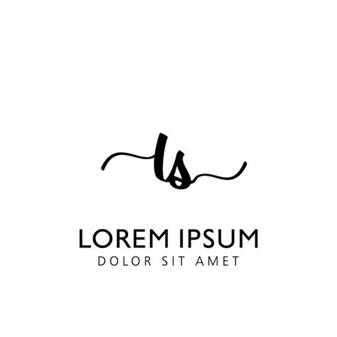 Ls Initial Handwriting Template Design 28033959 Vector Art At Vecteezy