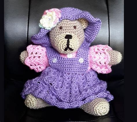 Crochet Teddy Bear Dress Toys Teddy Bear Dress Shirt And Hat