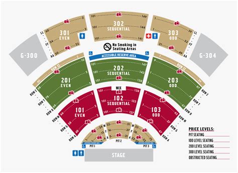 Ruoff Music Center Seating Chart With Rows Center Seating Chart