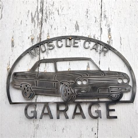 1964 Muscle Car Garage Metal Man Cave Sign Etsy