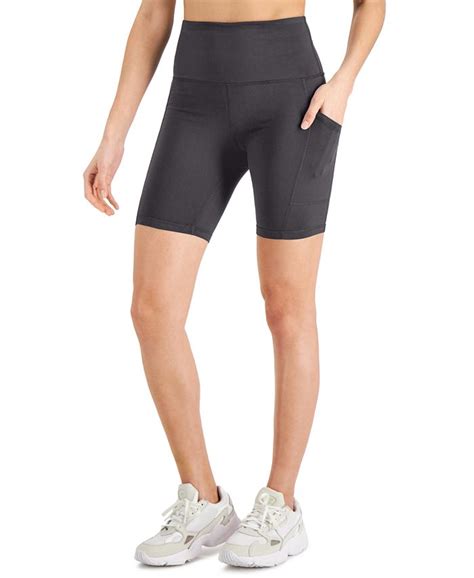 Id Ideology Womens Compression 7 Bike Shorts Created For Macys Macys