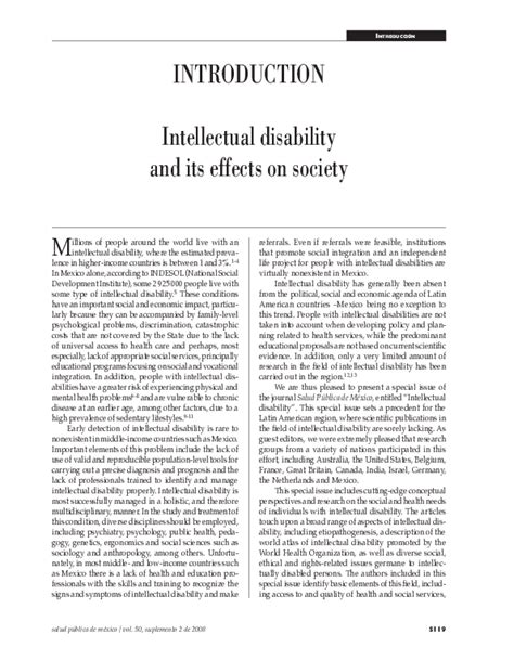 Pdf Intellectual Disability