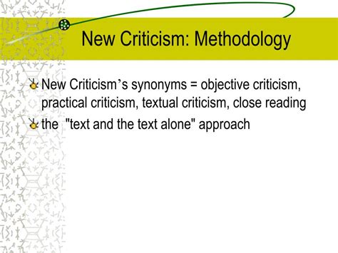 Ppt New Criticism Powerpoint Presentation Free Download Id266104