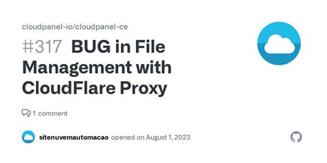 Bug In File Management With Cloudflare Proxy · Issue 317 · Cloudpanel