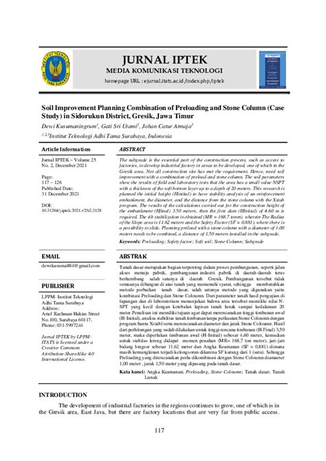 Pdf Soil Improvement Planning Combination Of Preloading And Stone