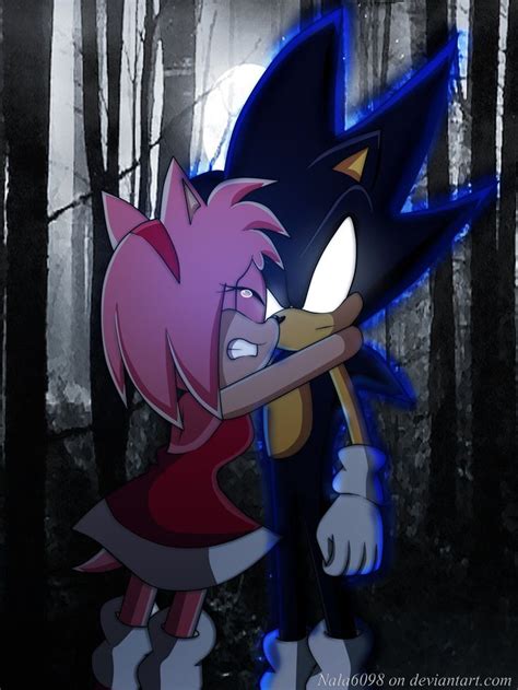 Sonic X Sonamy Dark Sonic And Amy By Nala6098 Pelajaran Seni Seni