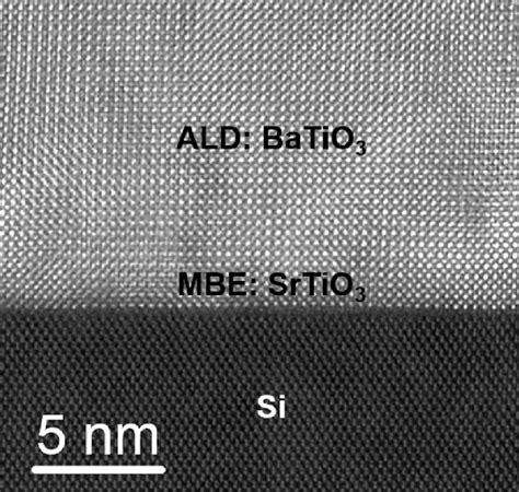 High Resolution Stem Image Of A Batio 3 Film Grown By Ald On A Srtio