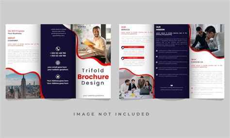 Premium Vector Professional Business Trifold Brochure Template Layout