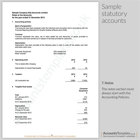 A Guide To The Statutory Accounts Format Accounts Template