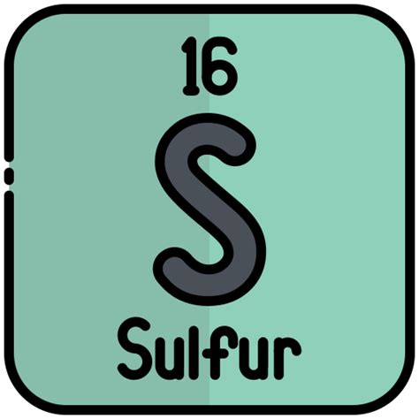 Enxofre ícones De Educação Grátis