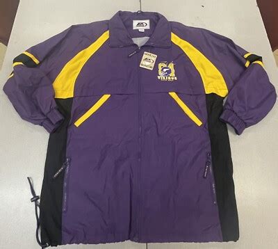 Nos Vintage Pro Star Nfl Minnesota Vikings Randy Moss Jacket Size Large
