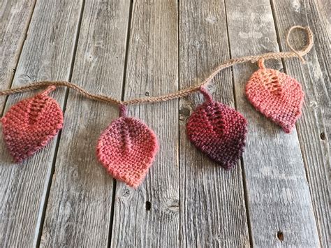 Loom Knit Pattern Autumn Leave Garland Cindwood Looms