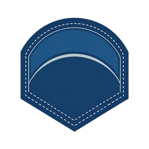 Premium Vector Empty Text Denim Label Vector Illustration