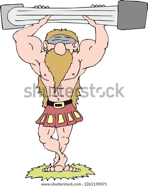 Biblical Story Blinded Samson Knocks Down Stock Vector Royalty Free 2261139071 Shutterstock