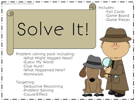 Solve It Problem Solving Detective Packet Speechy Musings
