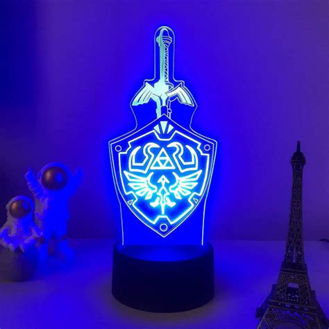 Wekity 3d Illusion Night Light Legend Of Zelda Sengelampe Zelda Links