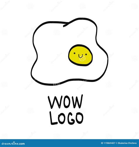 Omelette Logo Illustration Cartoon Vector 119869407
