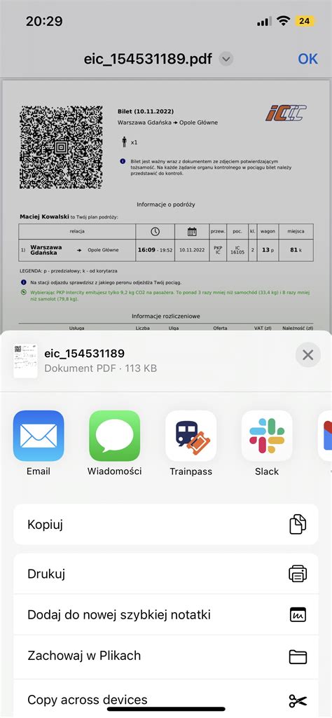 Trainpass Czyli Bilety Pkp Jako Passbooki W Portfelu Imagazine